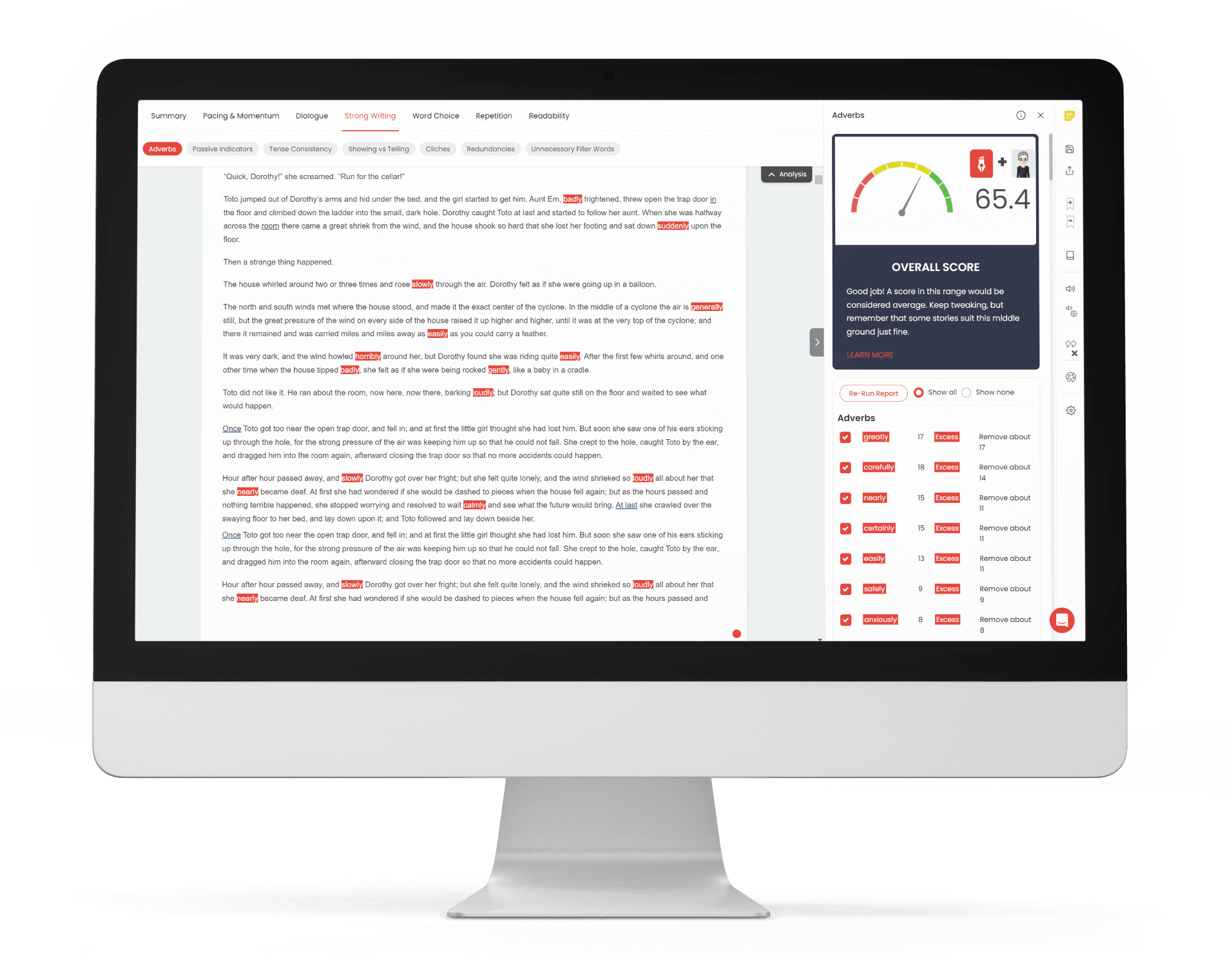 AutoCrit Story Analyzer - Book Editing AI & Manuscript Assessment - AutoCrit Online Editing